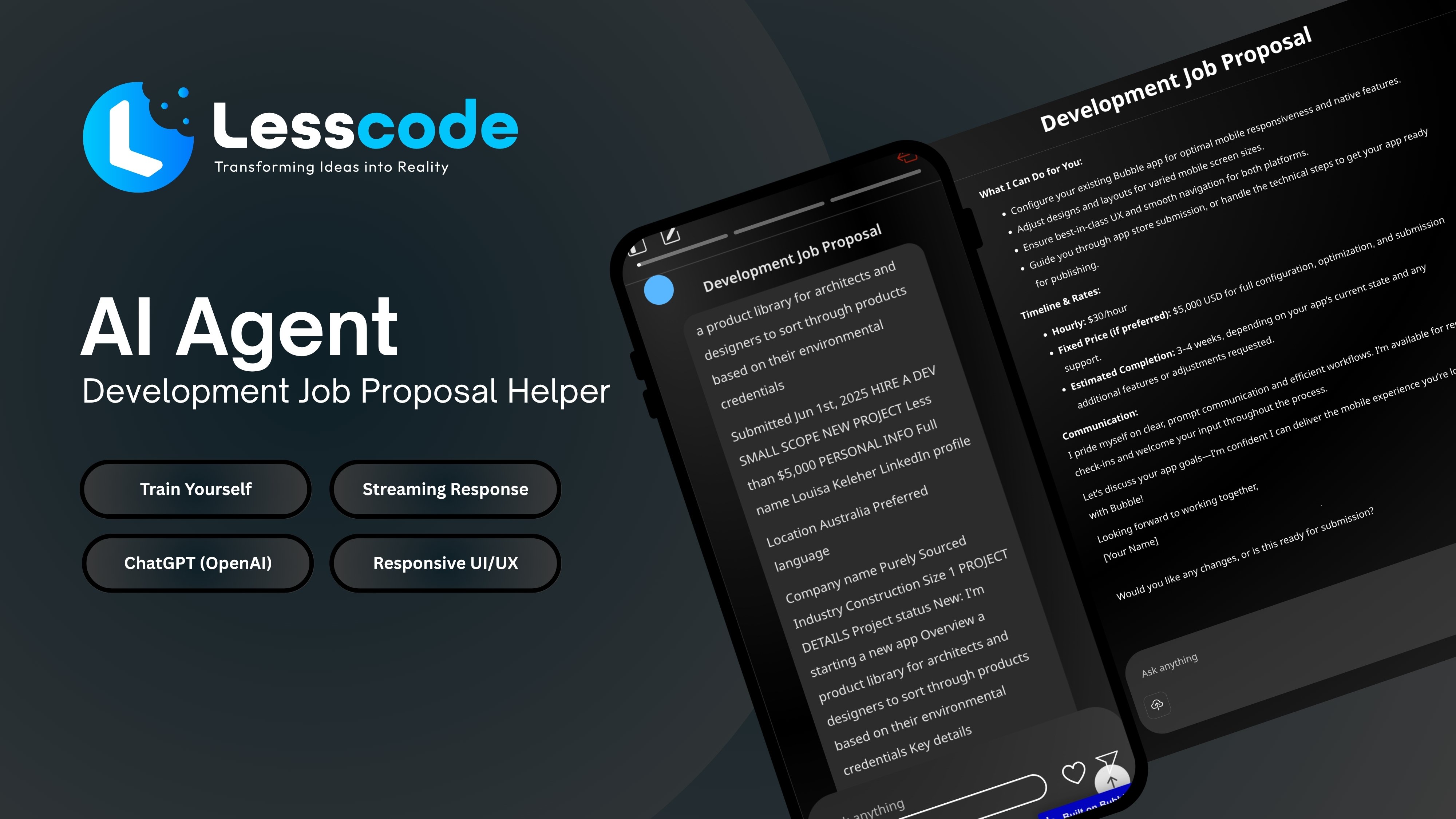 AI Agent - Job Proposal Writer Template | Bubble